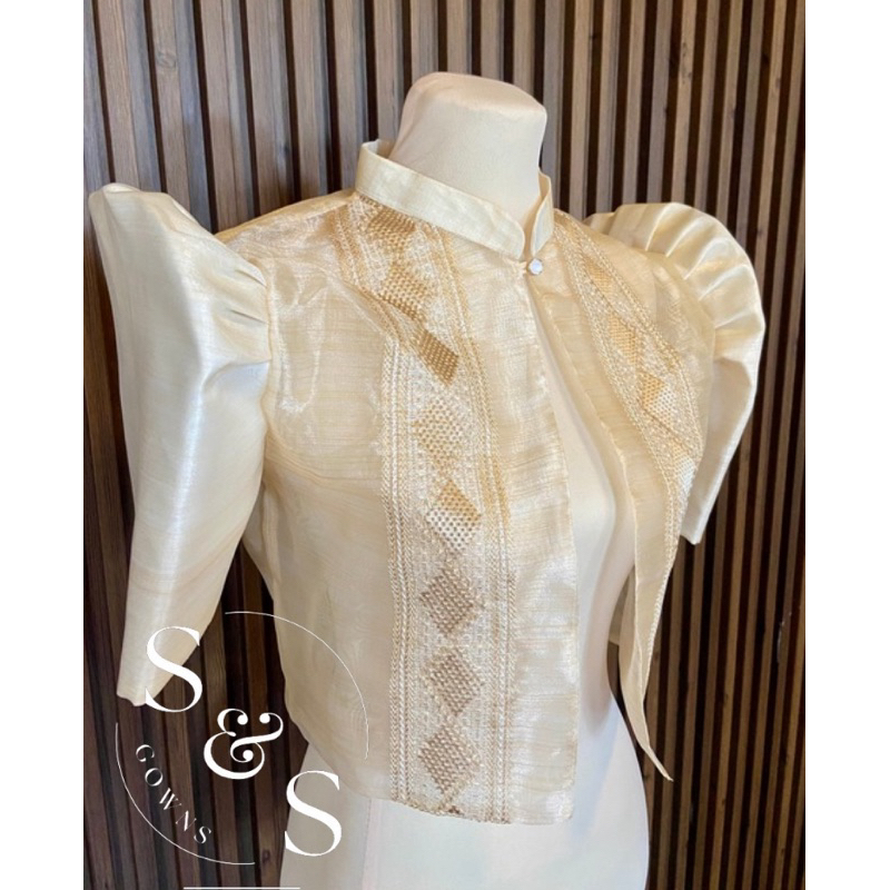 MODERN FILIPINIANA BOLERO TOP | Shopee Philippines