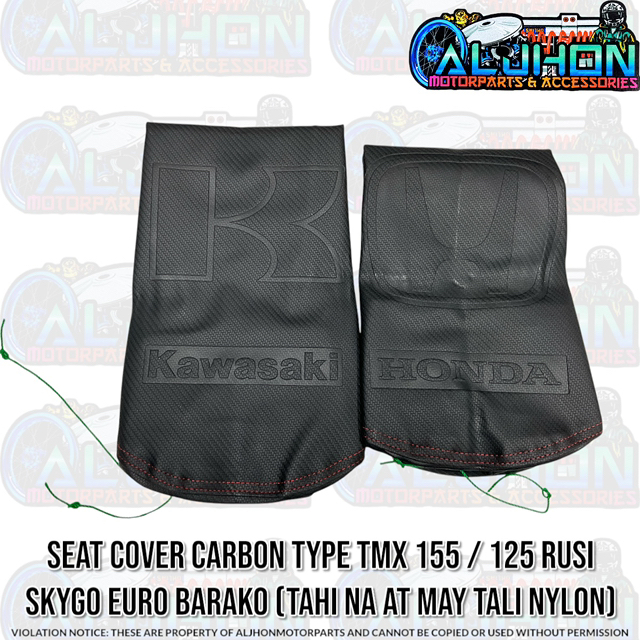 SEAT COVER CARBON TYPE TMX 155 / 125 RUSI SKYGO EURO BARAKO (tahi na at ...