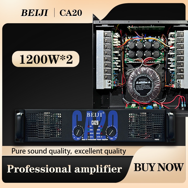 BEIJI CA20 Professional amplifier, two channels, 1200W high-power 8 ohms, audio amplifier ...