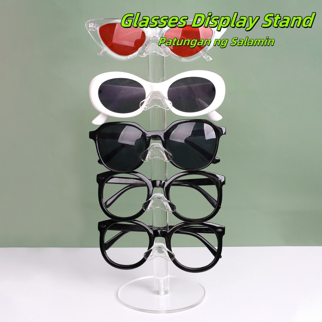 5 Layers Transparent Acrylic Glasses Display Stand Tabletop Glasses ...