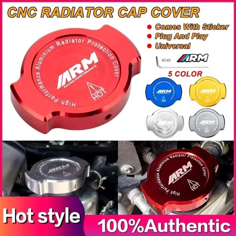 A-R-M CNC Universal Radiator Cap Cover Aluminum Full with sticker from ...