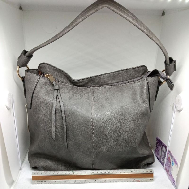 Hongkong Hobo bag gray color | Shopee Philippines