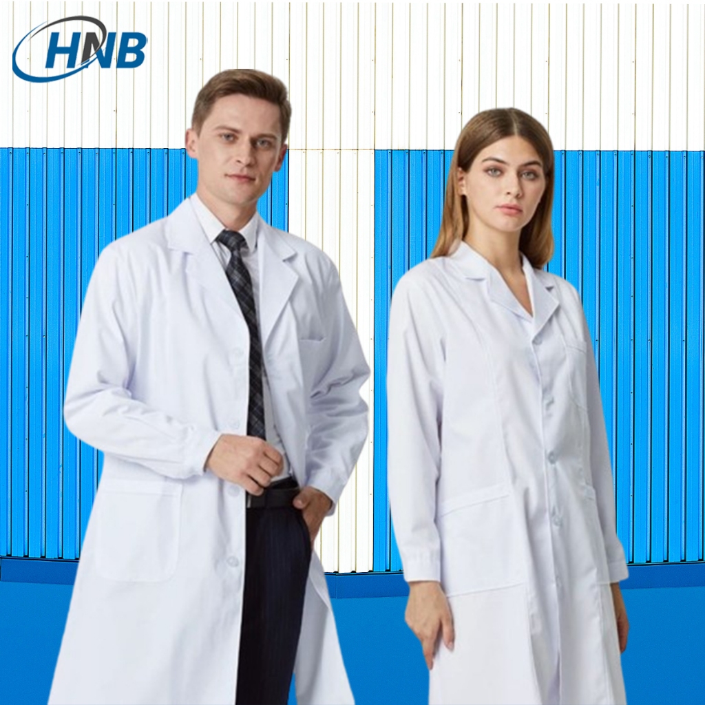 Doctor Coat White Lab Gown White Lab Coat Long Sleeve Laboratory Gown ...