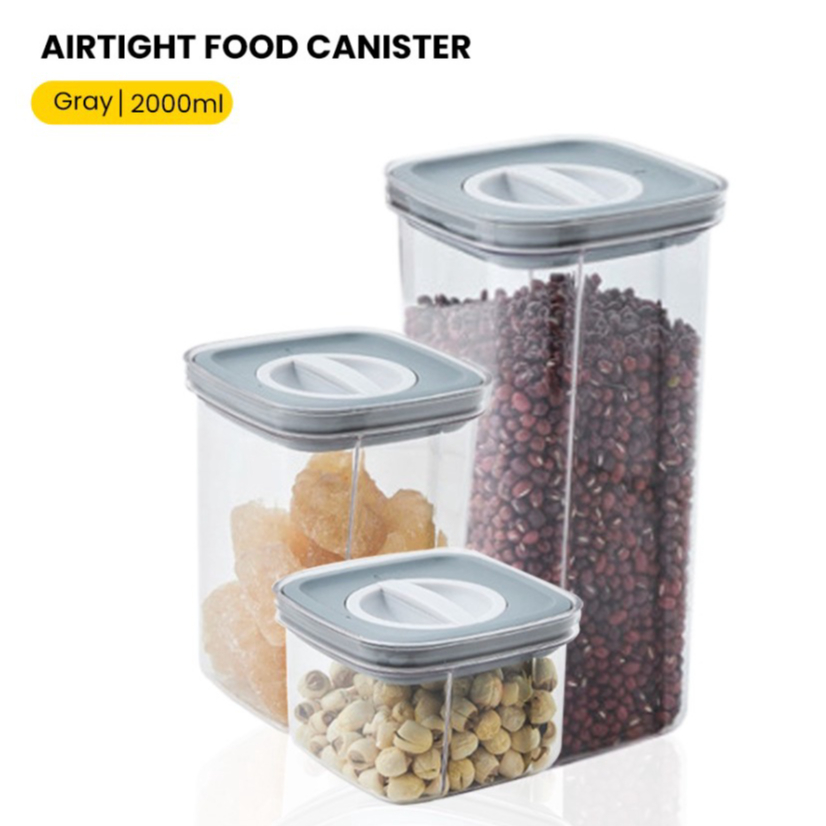PD Large Transparent Airtight Leak Proof Food Canister Jar Storage ...