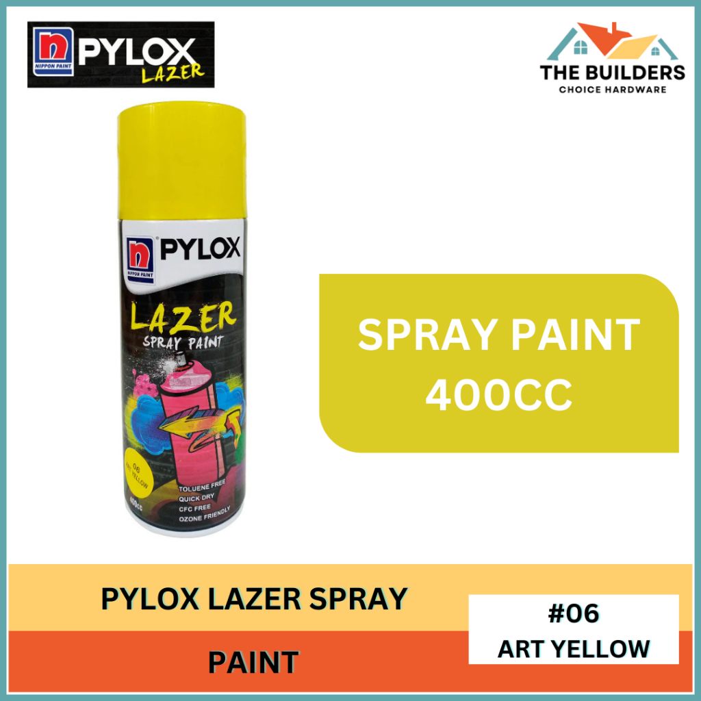PYLOX #06 ART YELLOW ORIGINAL LAZER SPRAY PAINT 400CC | Shopee Philippines
