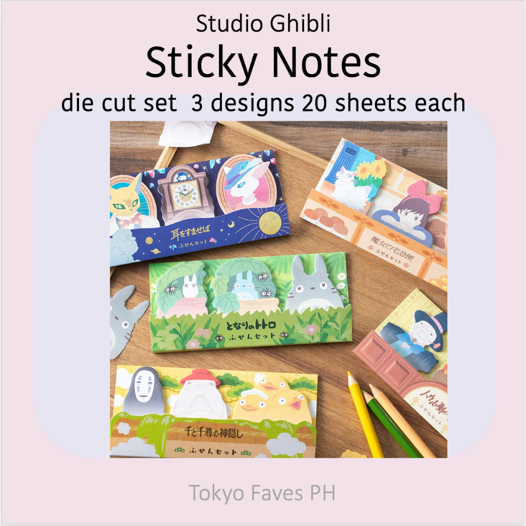 Studio Ghibli die cut sticky notes set My Neighbor Totoro Spirited Away ...