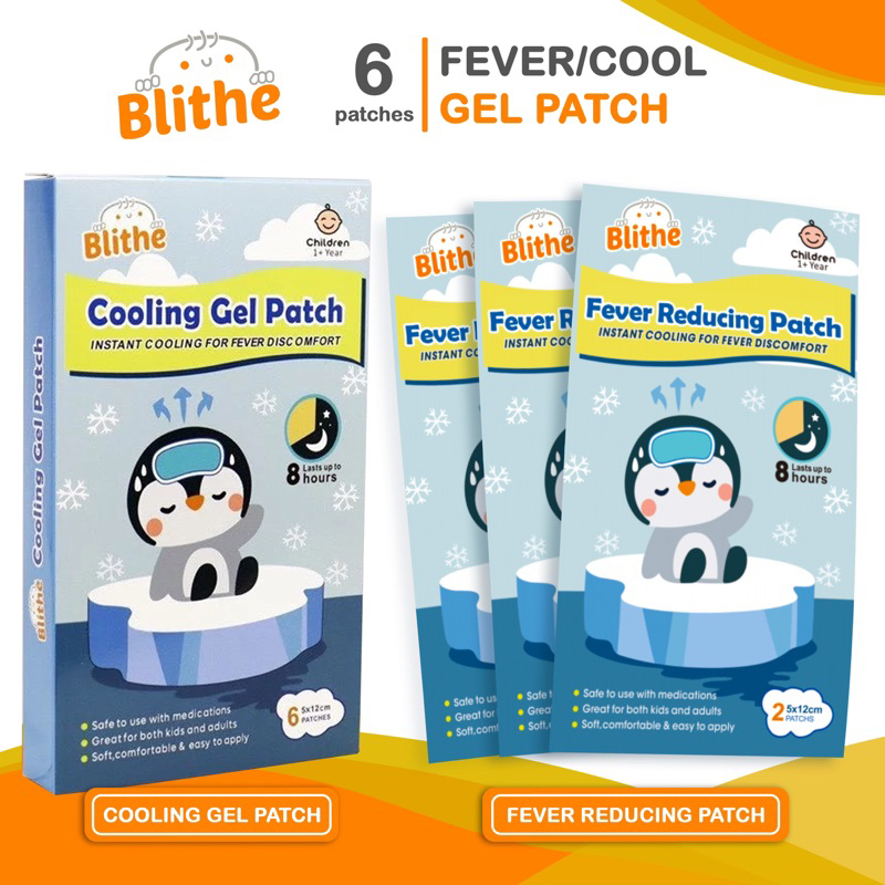 Blithe baby cooling gel patch adhesive sticker cool patches fever kool cough colds flu kids ...