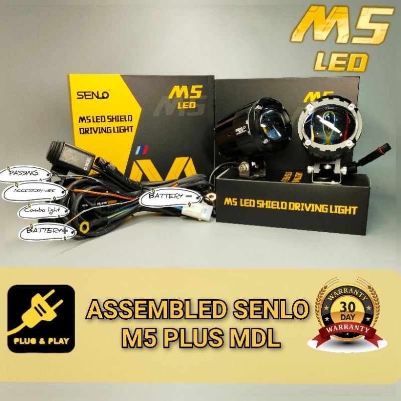 Plug & Play w/ Harness Senlo M5 Plus V3 Led Shield Driving Light 100 ...