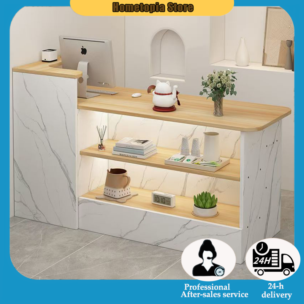 HOMETOPIA Bar Counter Cash Register Front Desk Reception Desk ...
