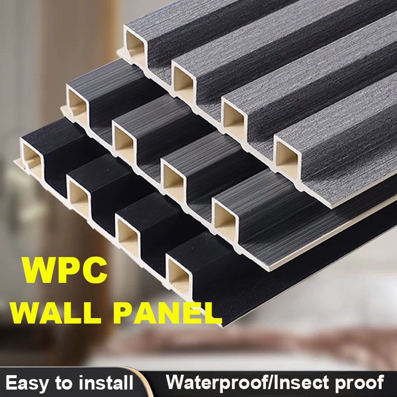 20PCS WPC Fluted Wall Panel PVC Grille Waterproof Design TV Background ...