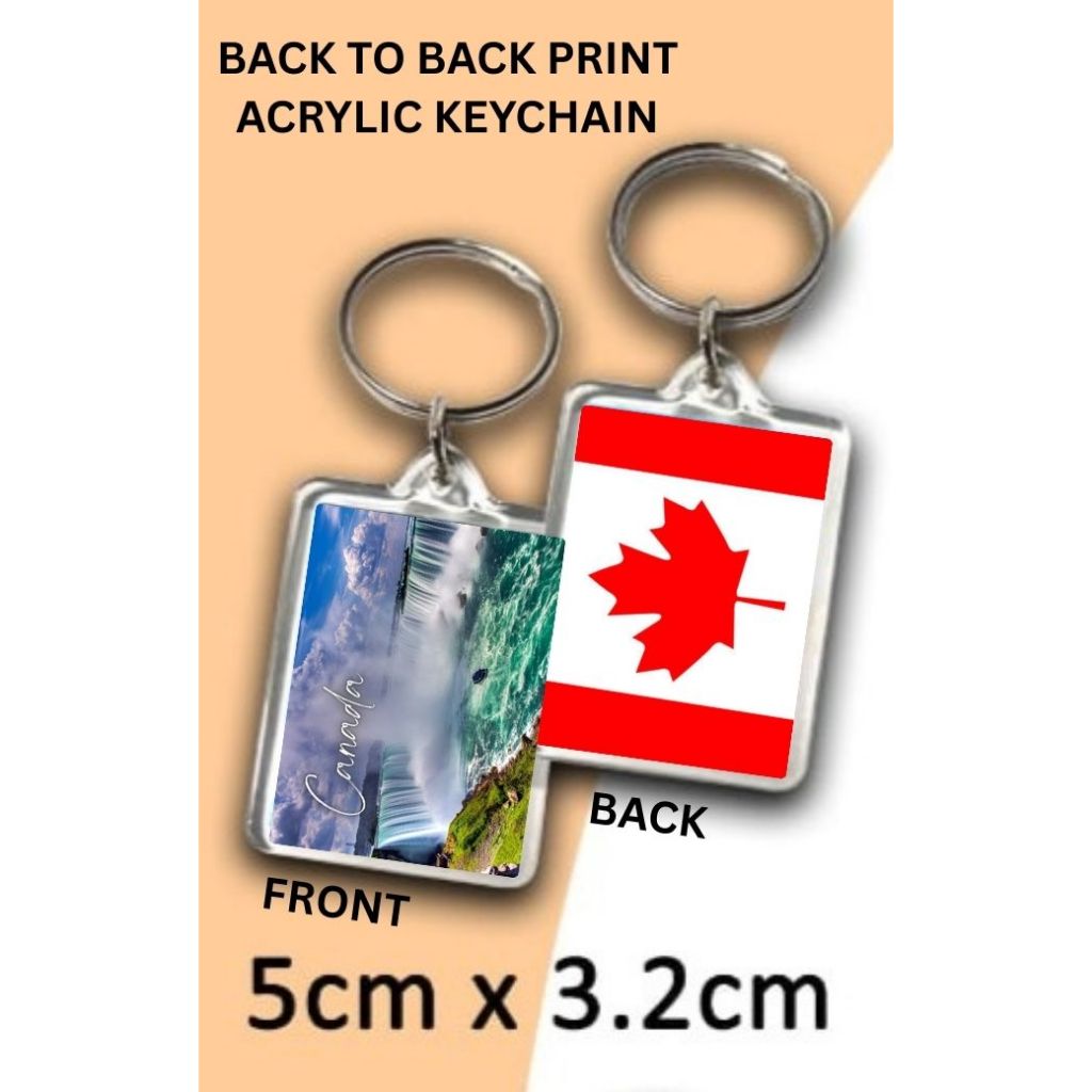 Country and Flag Acrylic Keychain High Quality Perfect for Gifts and ...