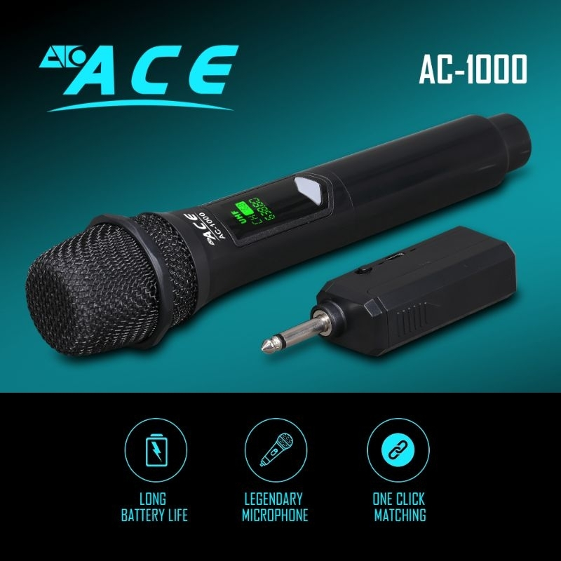 [MEGA SALE]ACE AC-1000 Professional UHF Wireless Rechargeable ...