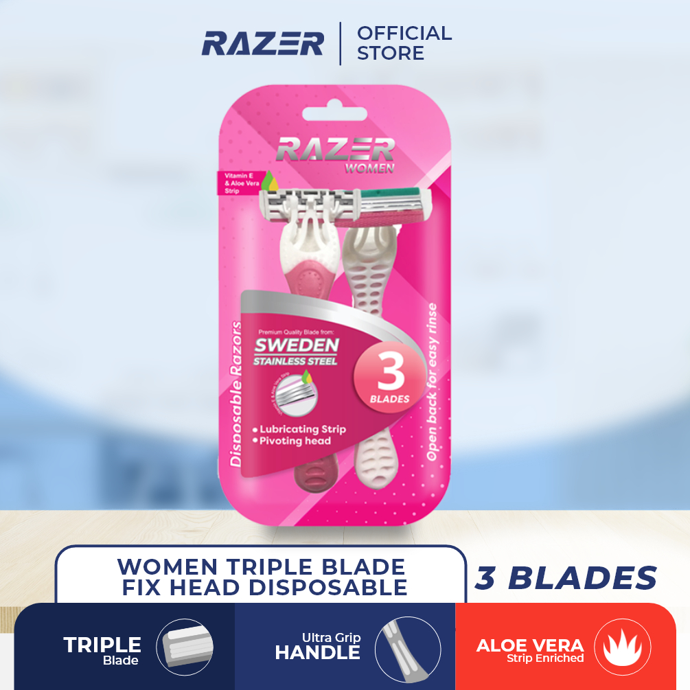 Razer Womens Triple Blade Disposable Razor by 2s | Shopee Philippines