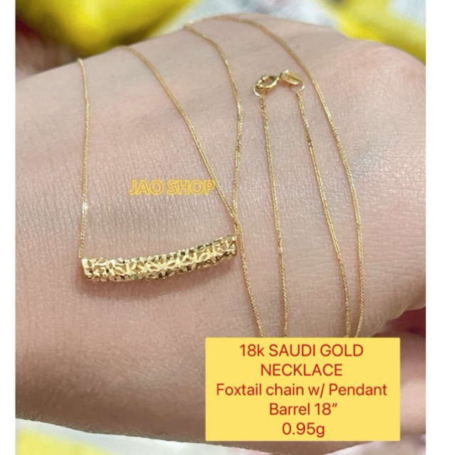 COD PAWNABLE 18k SAUDI GOLD NECKLACE W/ Pendant | Shopee Philippines