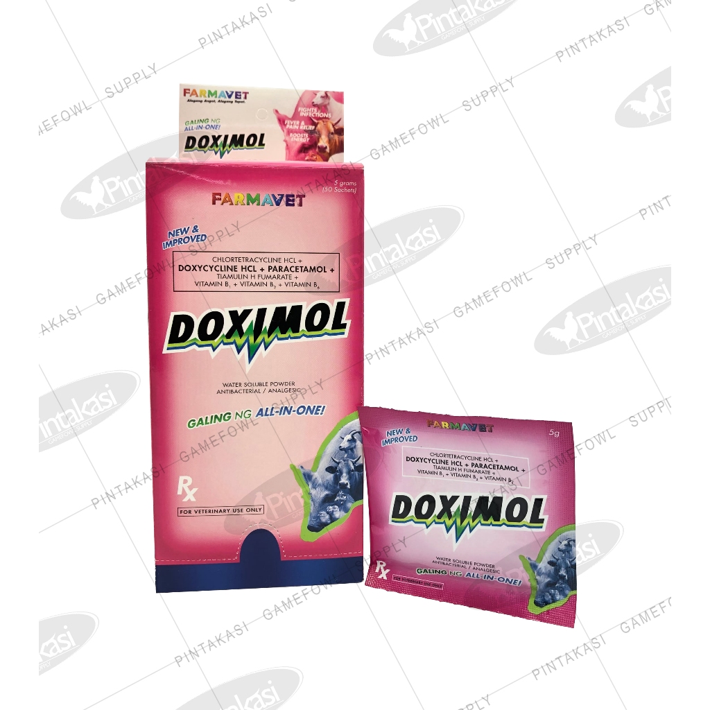 NEW PACKAGING 5 sachets Doximol Powder 5g Antibacterial / Analgesic For ...