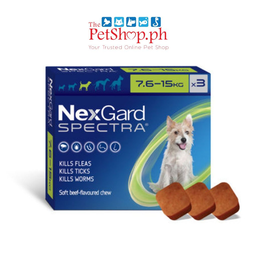 NexGard Spectra Chewable Tablet for Dog 7.5kg - 15kg (1 tabs) | Shopee ...