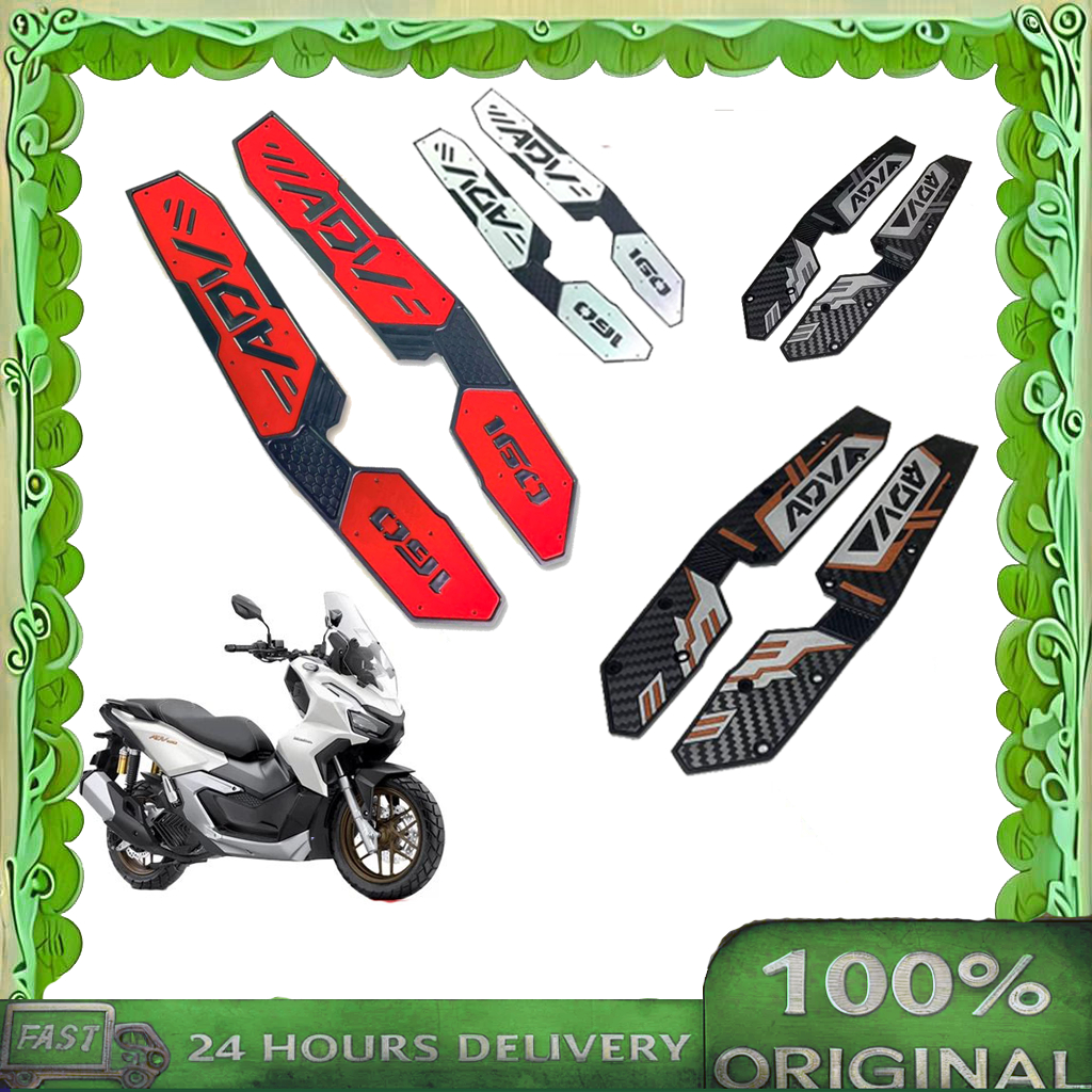HONDA ADV 160 CNC ALLOY FOOTBOARD RUBBER MATTING WITH WITH BOLTS FOR ...