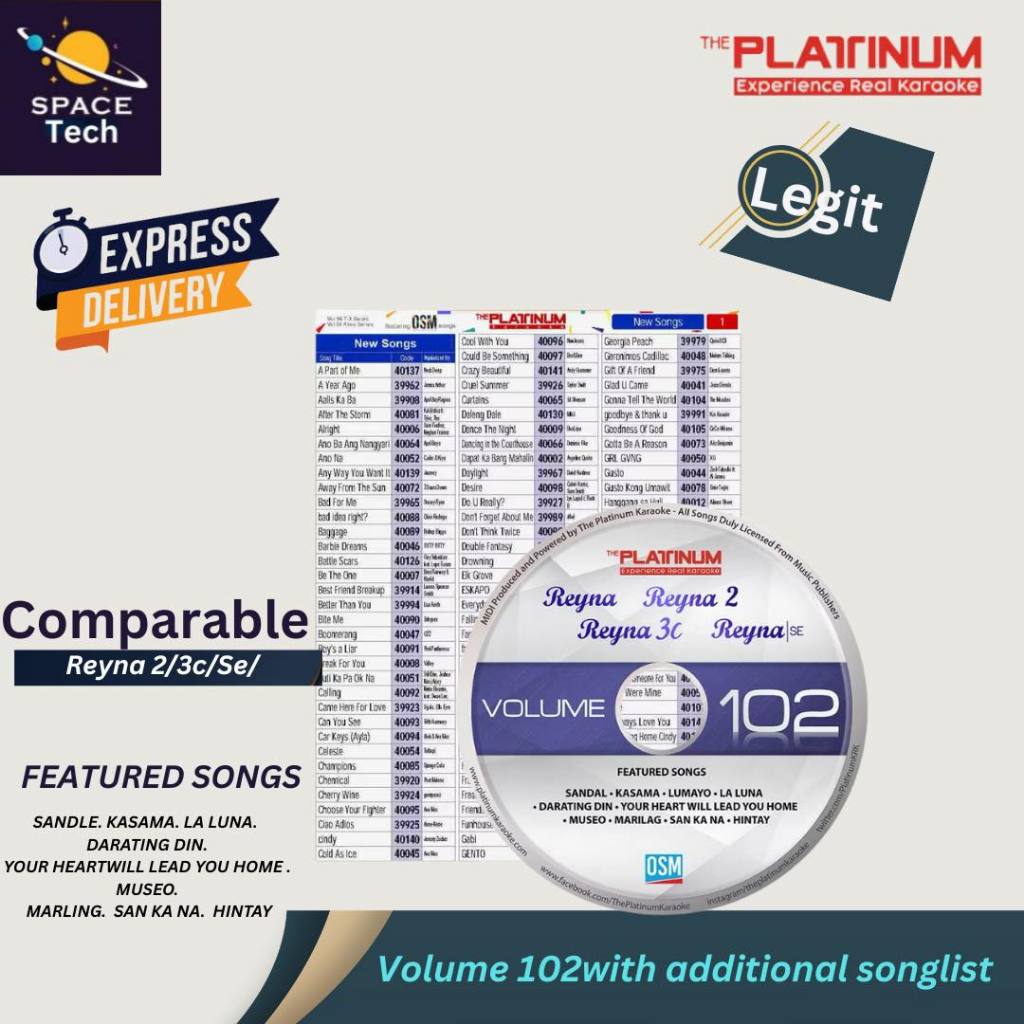 Volume 102 CD for Reyna/Reyna 2/Reyna 3C/Reyna SE | Shopee Philippines