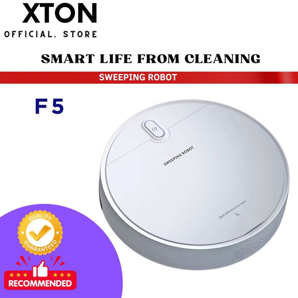 xton Robot Vacuum F5 Sweep Mop Vacuum Cleaner Auto Charging For Home Appliances | Shopee Philippines