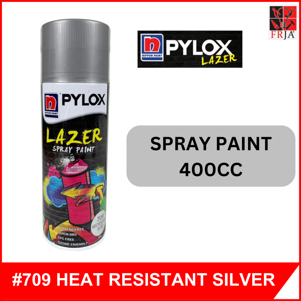 PYLOX #709 HEAT RESISTANT SILVER ORIGINAL LAZER SPRAY PAINT 400CC ...