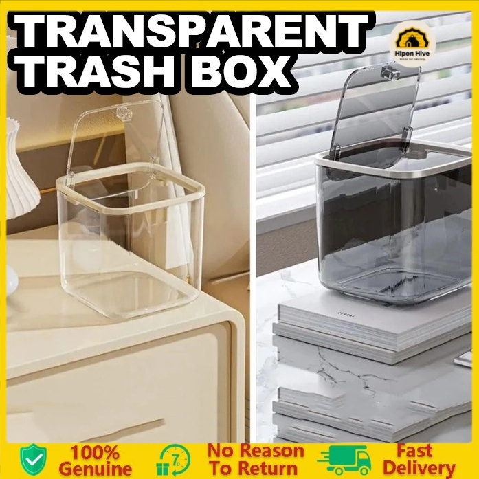 Cream style pop-up hair accessory storage box, bedroom transparent ...