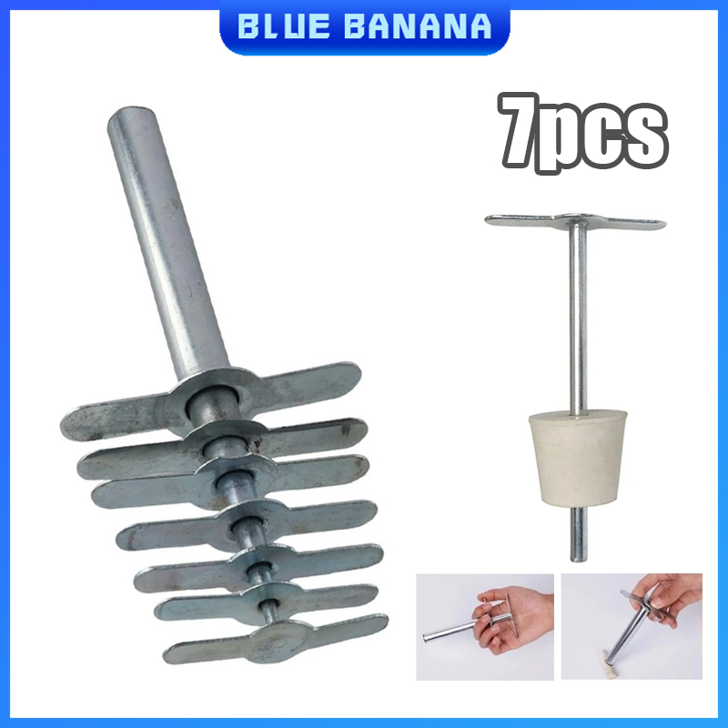 7Pcs/Set Stopper Borer Tool Stainless Steel Cork Borer Set T-shape ...