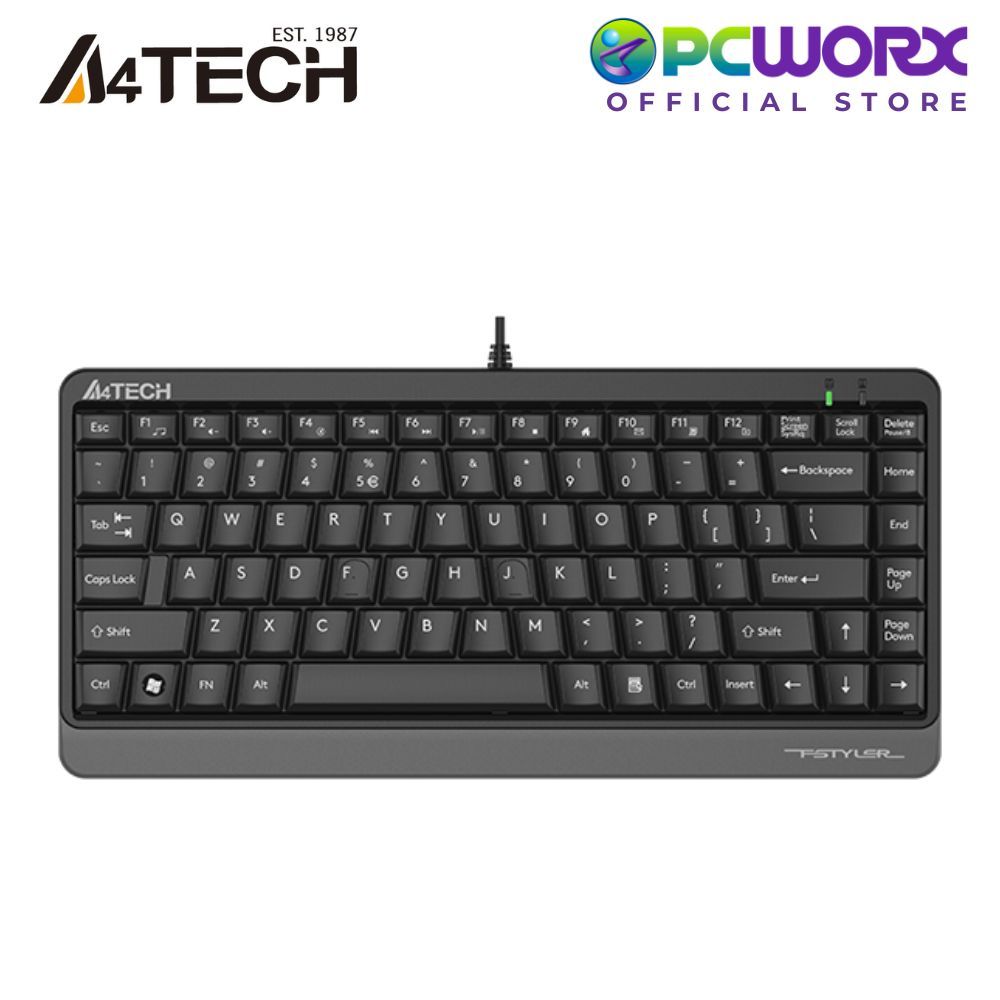A4tech FKS-11 Fstyler A-Shape Mini Keyboard Grey | A4tech Compact ...