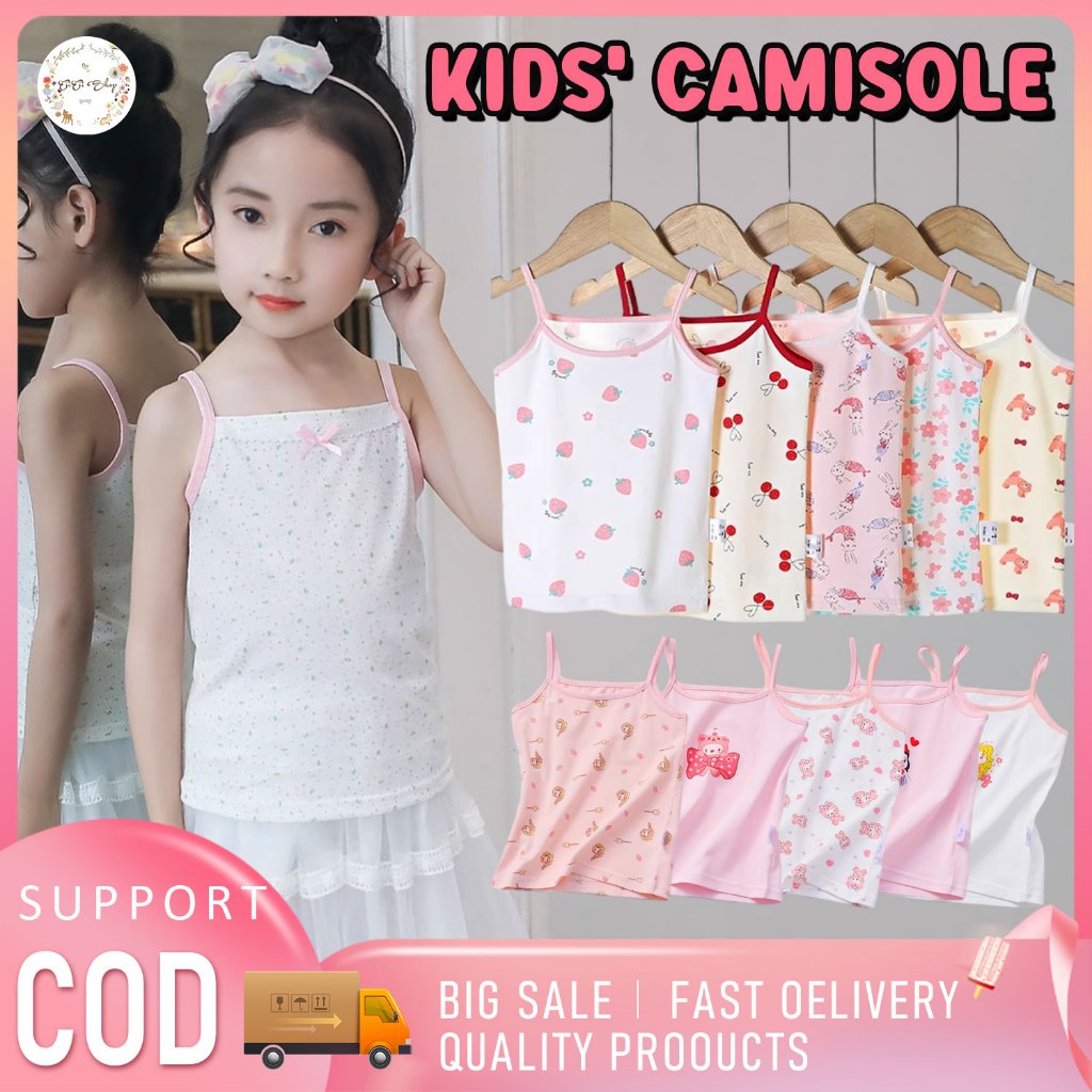 CiCi Kids Baby Girl Sando Ruffle Spaghetti Terno girl clothes Outfit ...