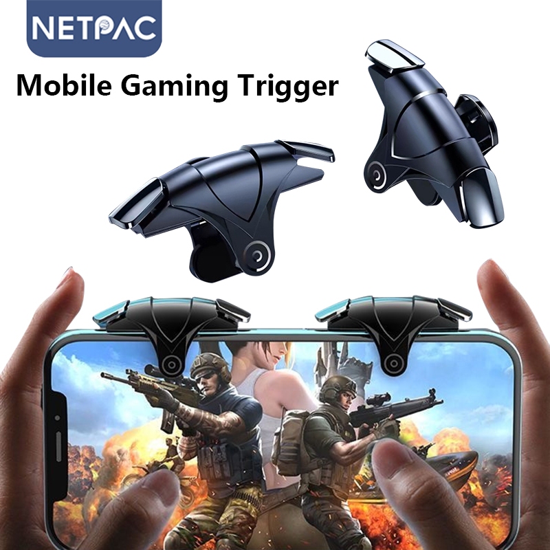 NETPAC G12 Mobile Game Trigger Mini Metal Game Controller Fire Buttons ...