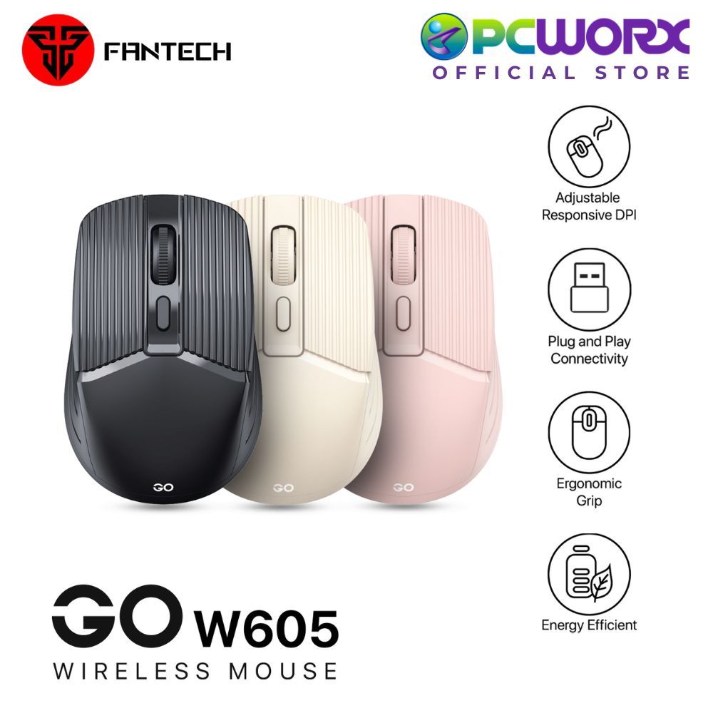 Fantech GO W605 Wireless Office Mouse Plug and Play Connectivity With Ergonomic Grip | Shopee ...