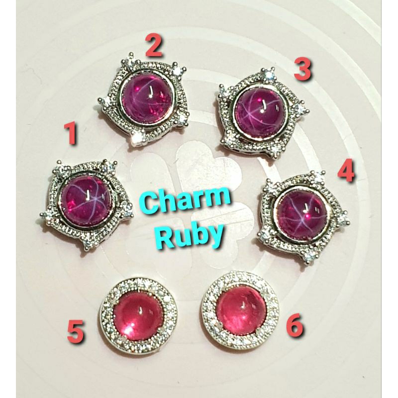 Ruby Starlight / Ruby Silver Setting - Charm - COD | Shopee Philippines