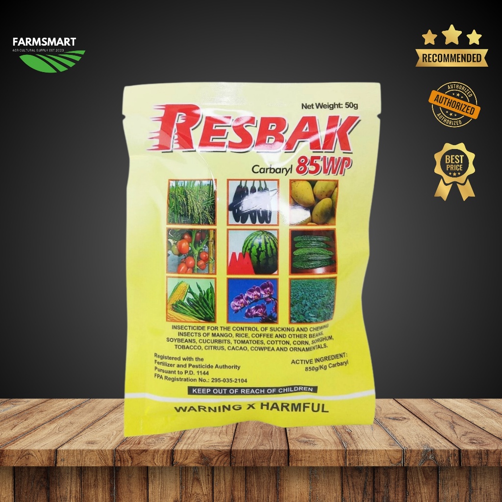 Resbak 85WP - 250g / Resbak Carbaryl insecticide | Shopee Philippines