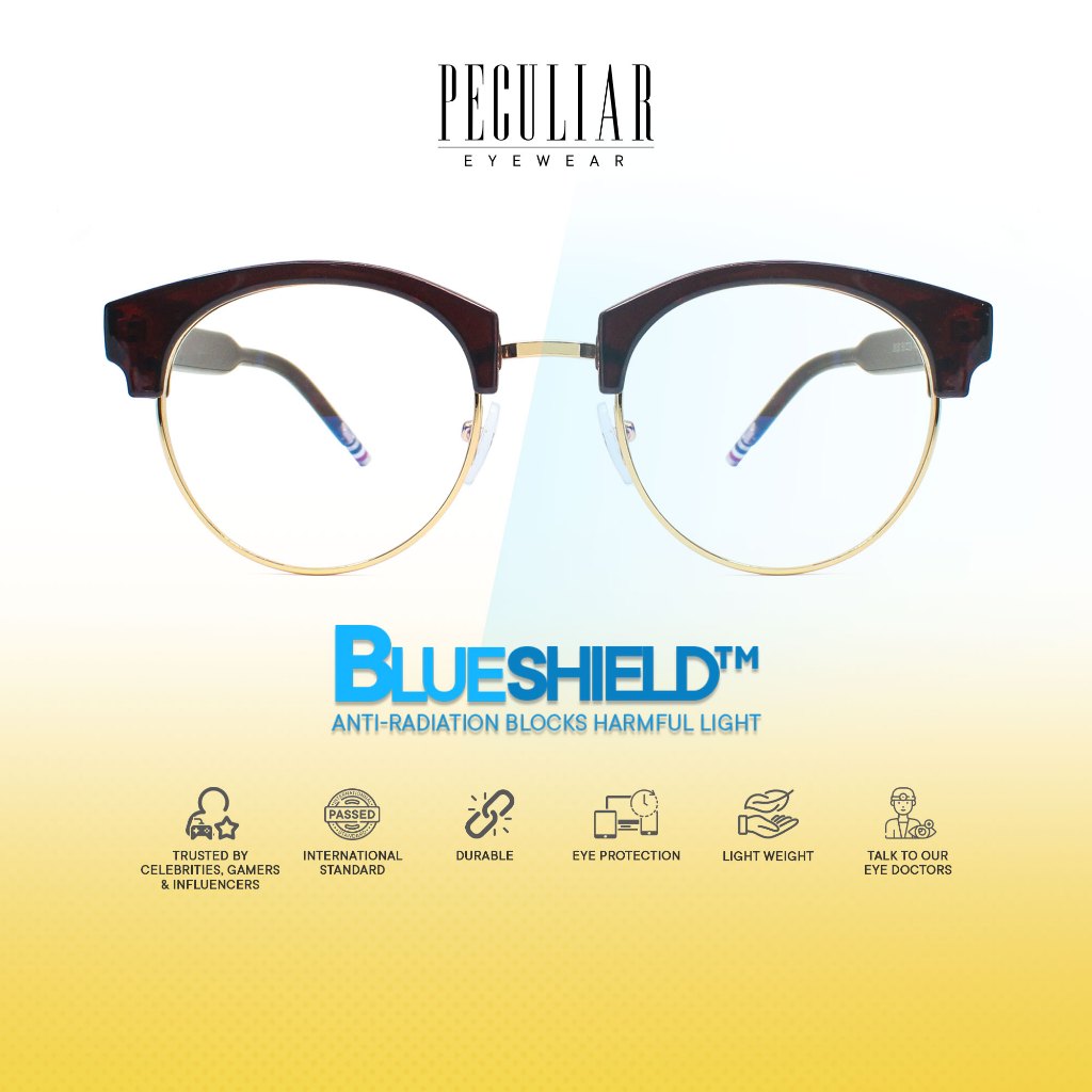 Ken Chan x Peculiar Eyewear Luxe Round Anti Radiation Glasses Anti ...