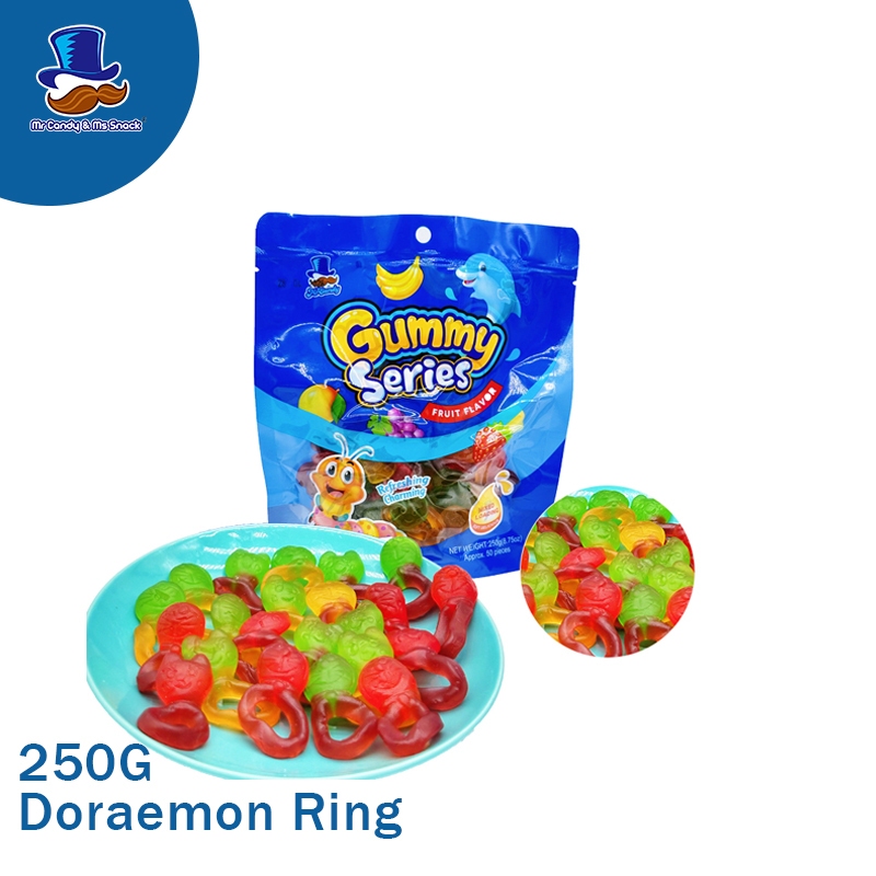 Mr Candy 250g Doraemon ring gummy soft candy fructose gummies gummy ...
