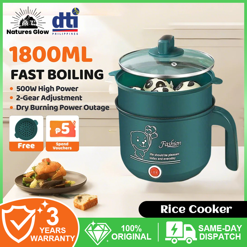 Natures Glow 1.8L Mini Rice Cooker Electric Hot Pot Non-Stick Pot cheap ...