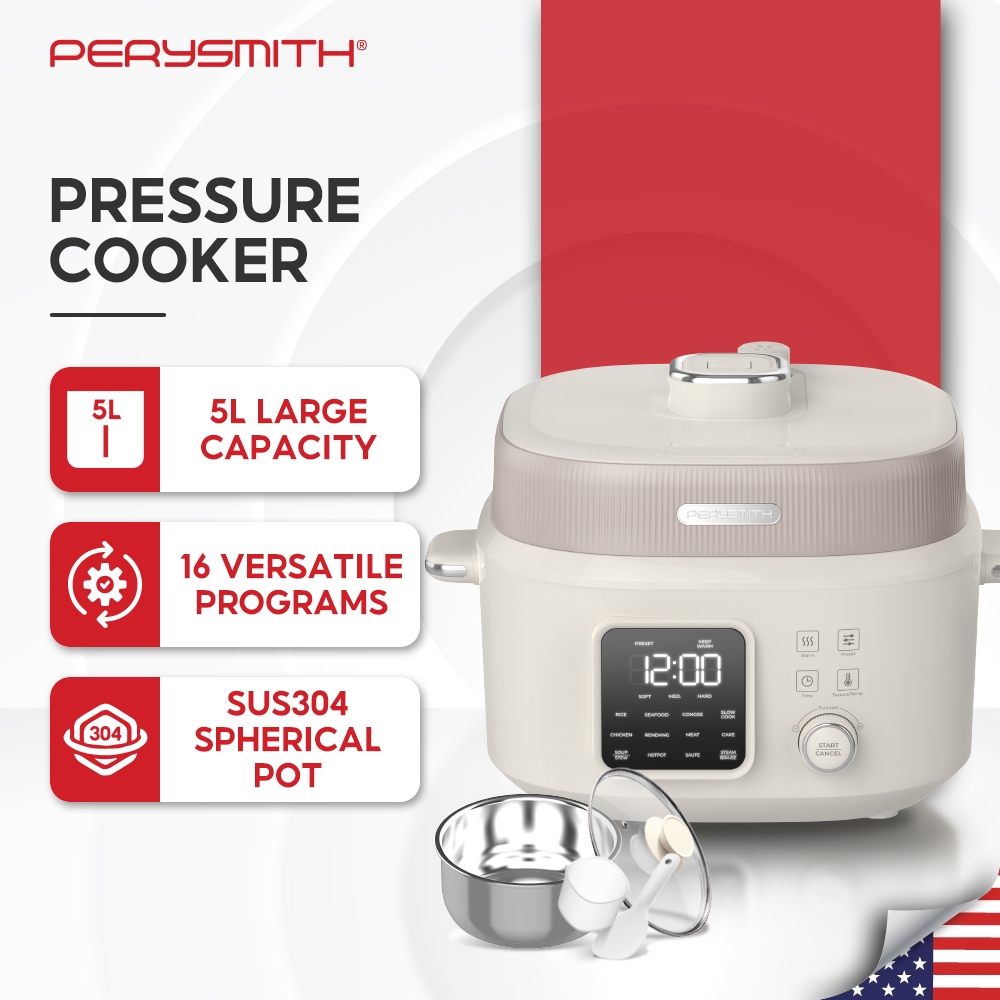 PerySmith PC1000 5L Pressure Cooker EasyCooking Series | Shopee Philippines