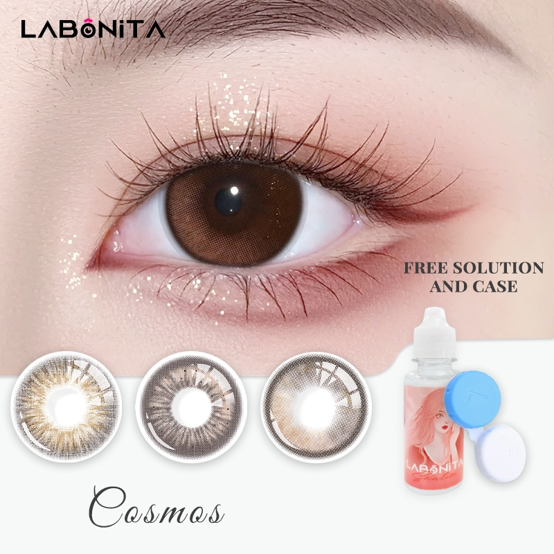 (Free Solution) Labonita Brown Gray color contact lenses Graded 0.00 ...
