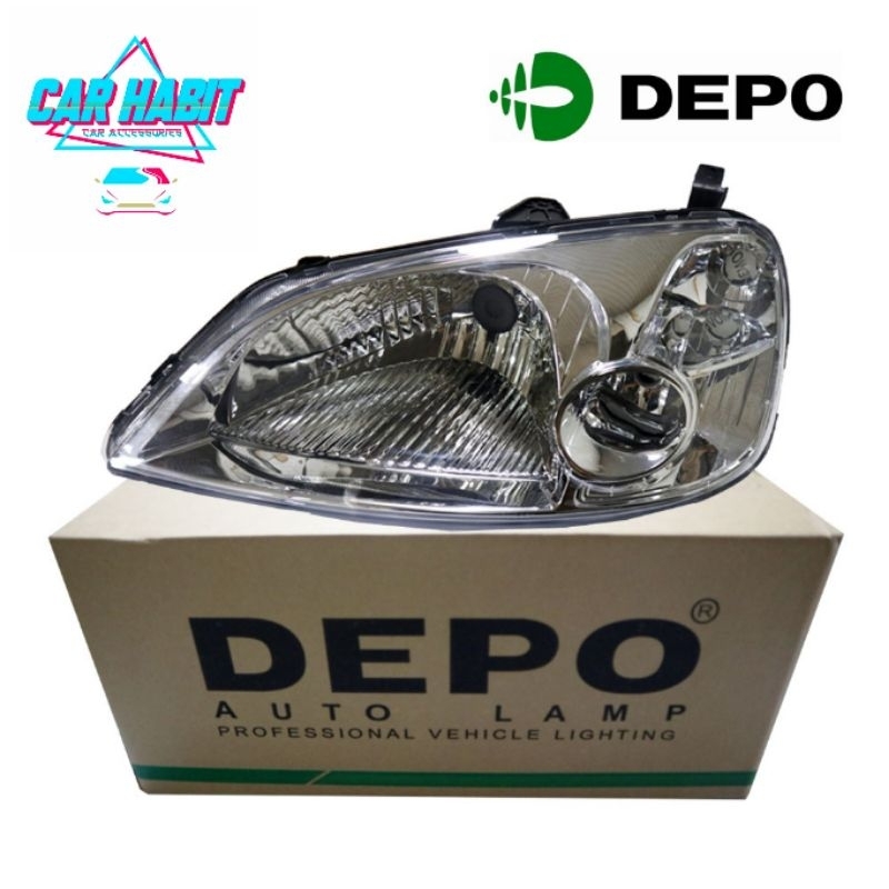 Honda Civic Depo Head Light Head Lamp 2001 2002 2003 (Left Side ...