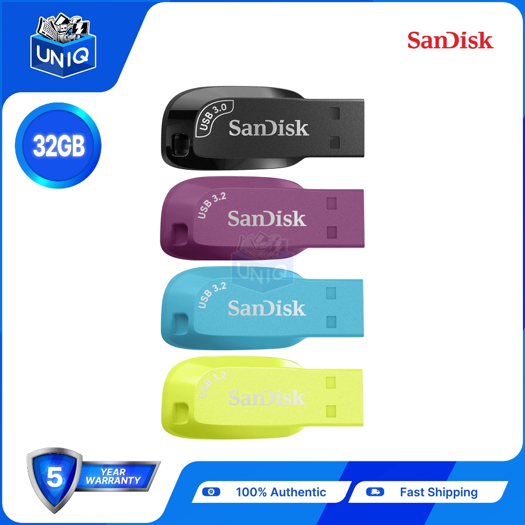 Sandisk USB Flash Drive 32GB 3.0 Ultra Shift Color Variation (Black ...