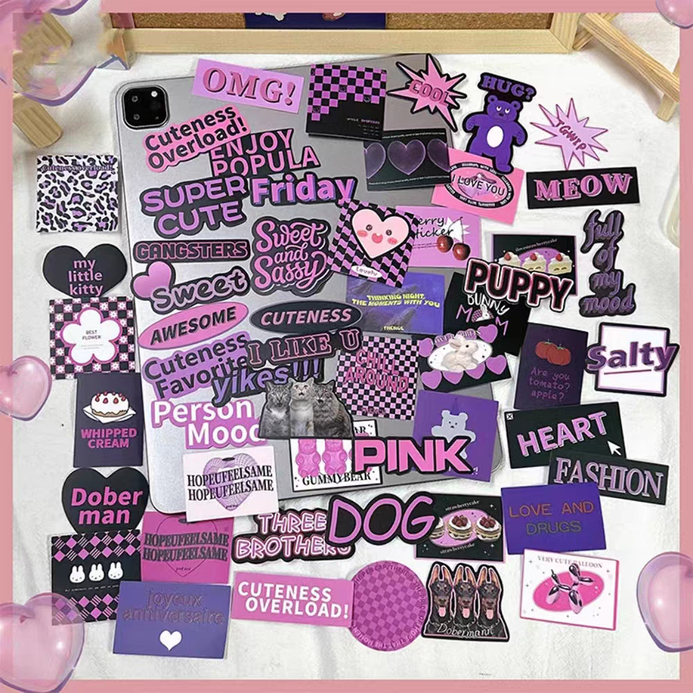 50pcs of Cute Stickers-Series L Cute diary waterproof doodle sticker ...
