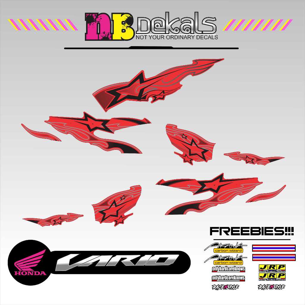 CLICK 125 V2 RISING STAR DESIGN INDO CONCEPT DECALS | Shopee Philippines