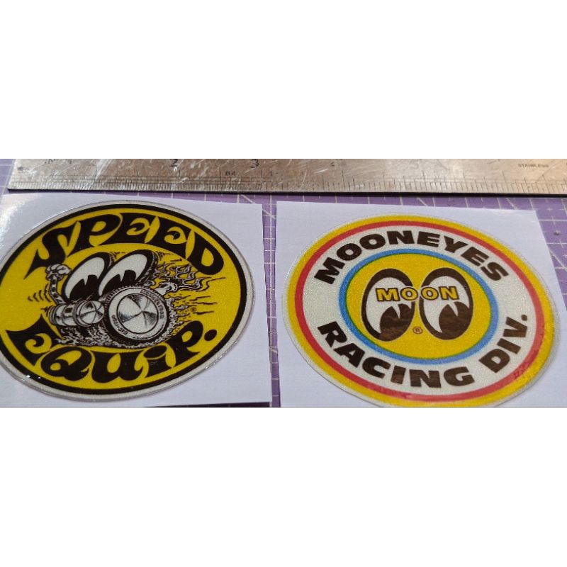 Classic Speed Equip Mooneyes Vinyl Reflective Sticker Set | Shopee ...