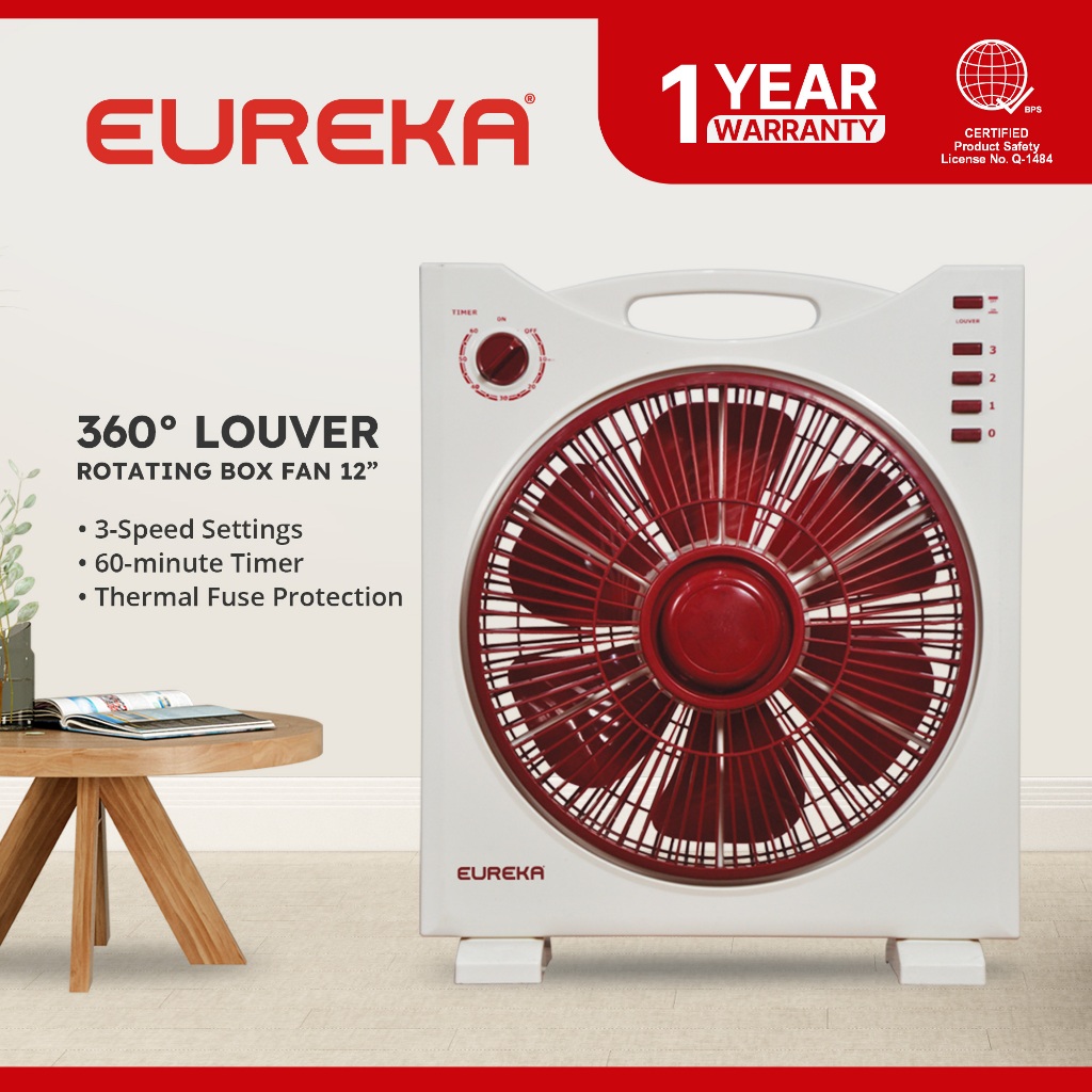 Eureka Box Fan 3-Speed Button Switch EBF 12 Eco | Shopee Philippines