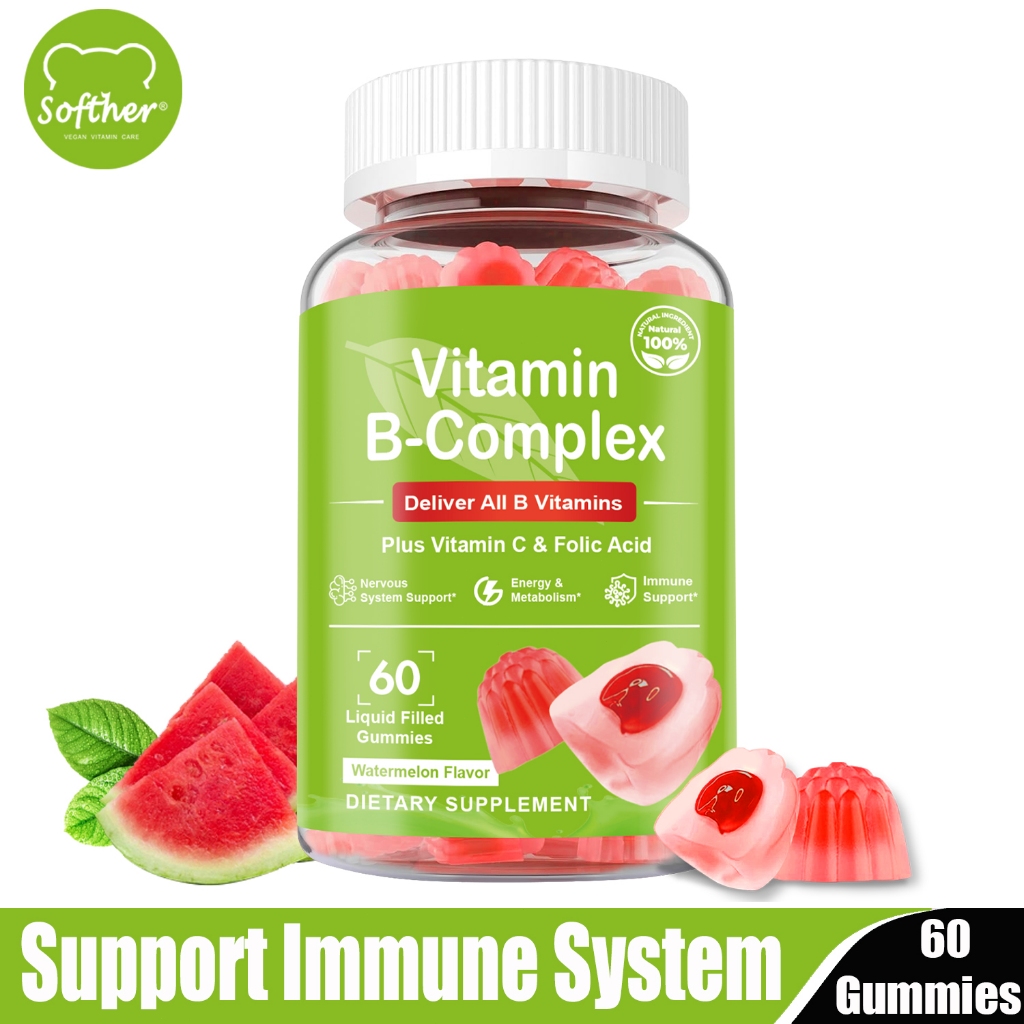 Softher Vitamin B Complex Gummies Supplement for Immune System and ...
