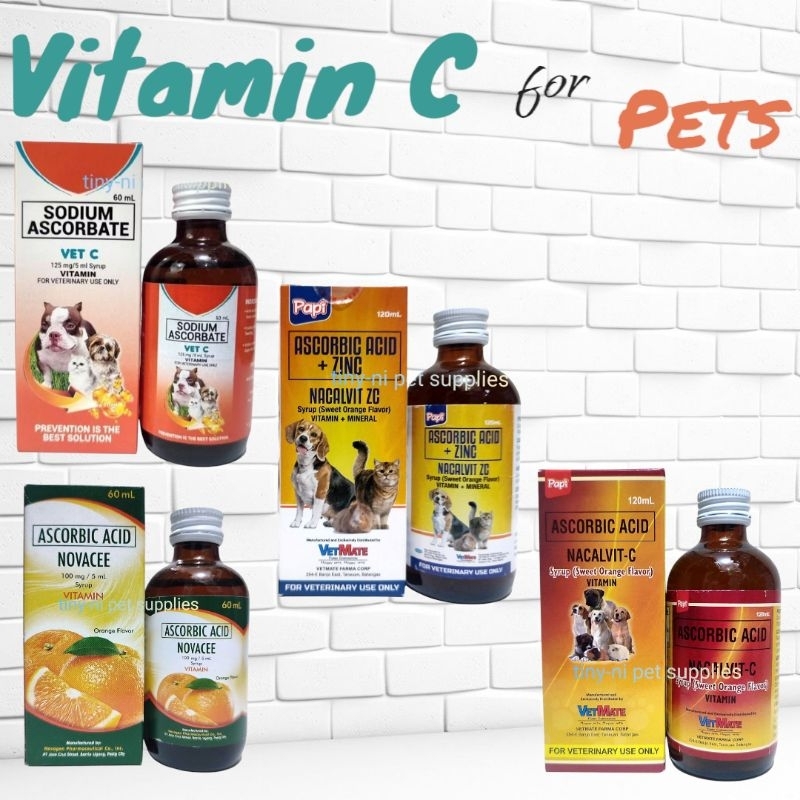 Vitamin C Syrup for Pet Dogs and Cats| 60ml-120ml Healthy Skin Bone and ...