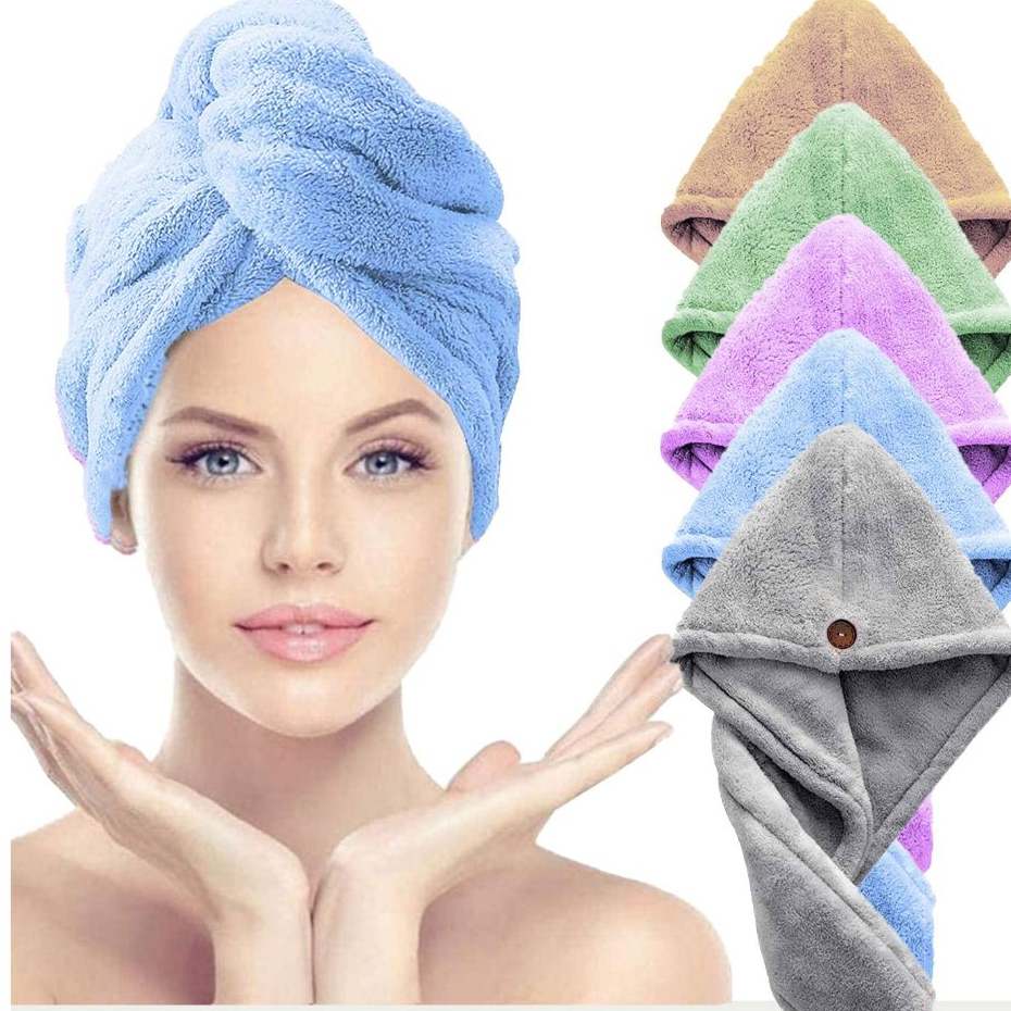Buy1 take1 Hair Wrap Turban Absorbent Towel Hair-Drying Magic Hair Caps ...
