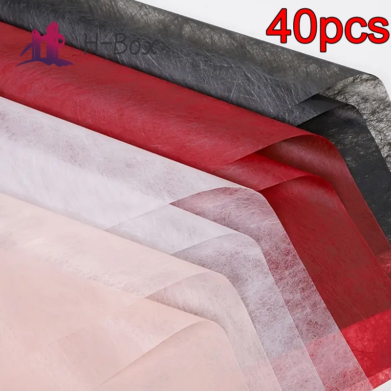 40pcs丨Colored Paper Wrapper Tissue Bouquet Wrapper Flower Package Decor ...