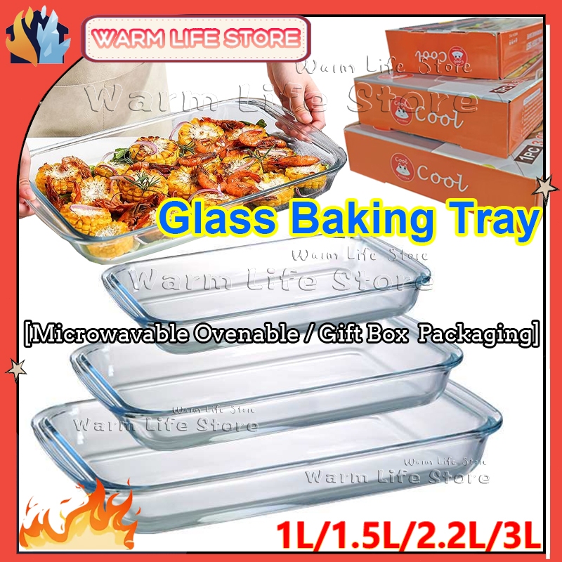 1L/1.5L/2.2L/3L Rectangular High Borosilicate Tempered Glass Baking ...