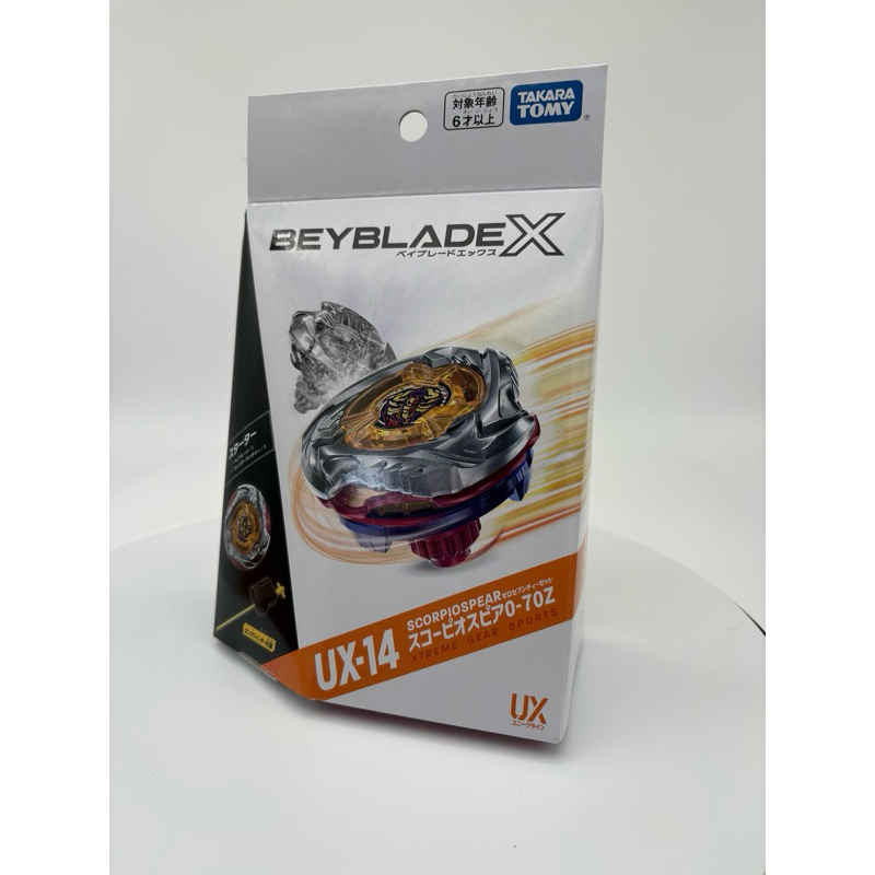 TAKARA TOMY BEYBLADE X Beyblade X UX-14 Starter Scorpio Spear 0-70Z ...