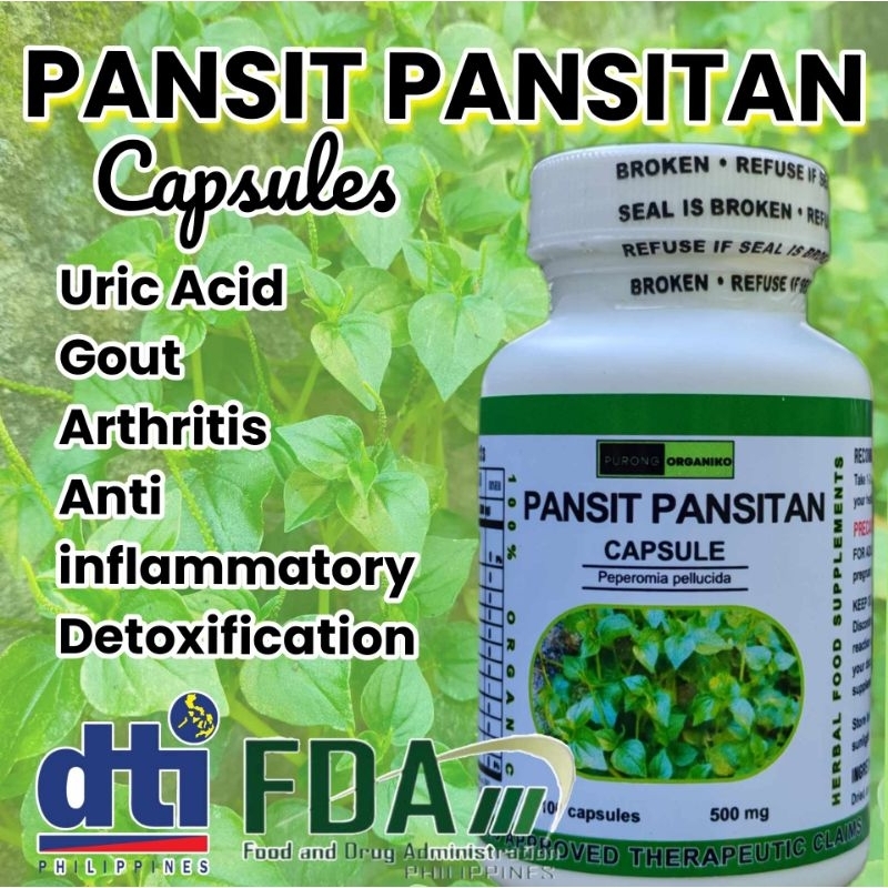 PANSIT PANSITAN CAPSULES 100 CAPSULES 500mg /No additives /No ...